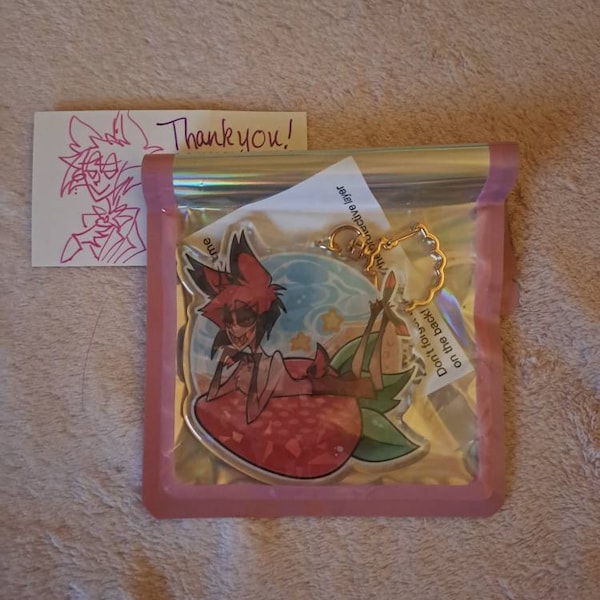 Hazbin Hotel Summer Keychain Vox Alastor and Lucifer - Etsy
