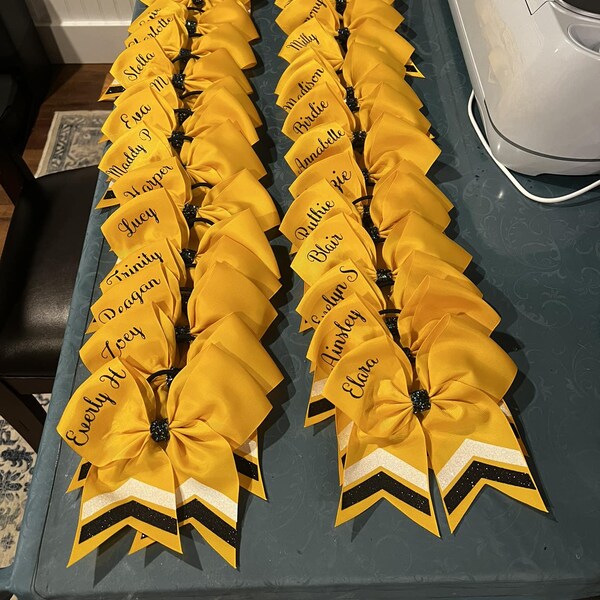 Big Cheer Bows 7" Ribbon W Ponytail Hair Bow for Cheer Cheerleading ...