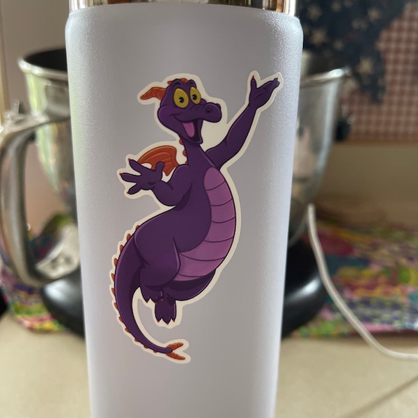 EPCOT Figment Sticker: Waterproof Vinyl Dragon Decal - Etsy