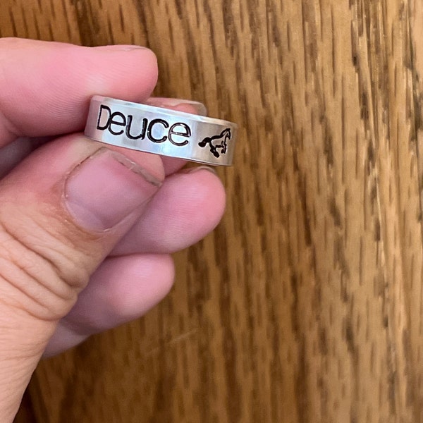 Hand Stamped Custom Aluminum Ring, Personalized Jewelry - Etsy