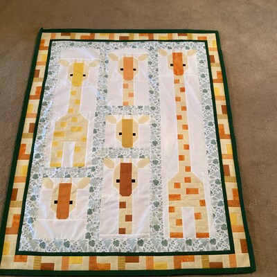 Giraffes in a Row Quilt Pattern PDF Instant Download Modern - Etsy