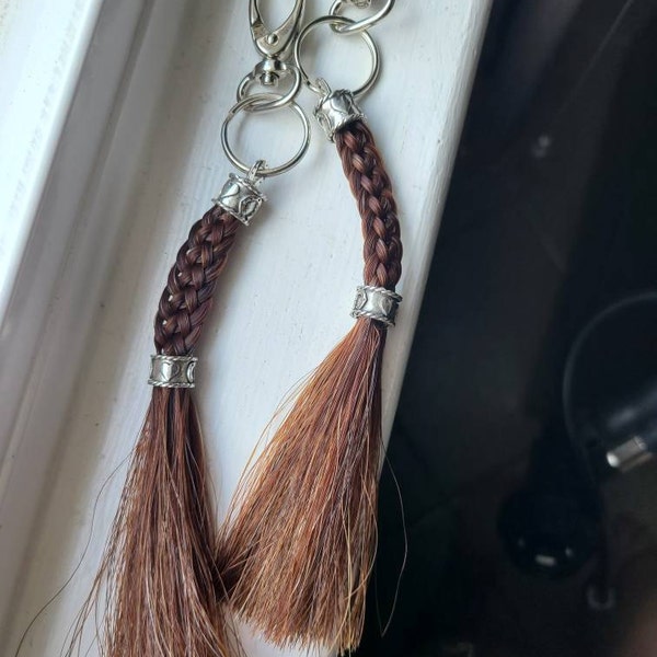 Horse Hair Keepsake Keychain - Solid Sterling Silver - Custom Order - Etsy