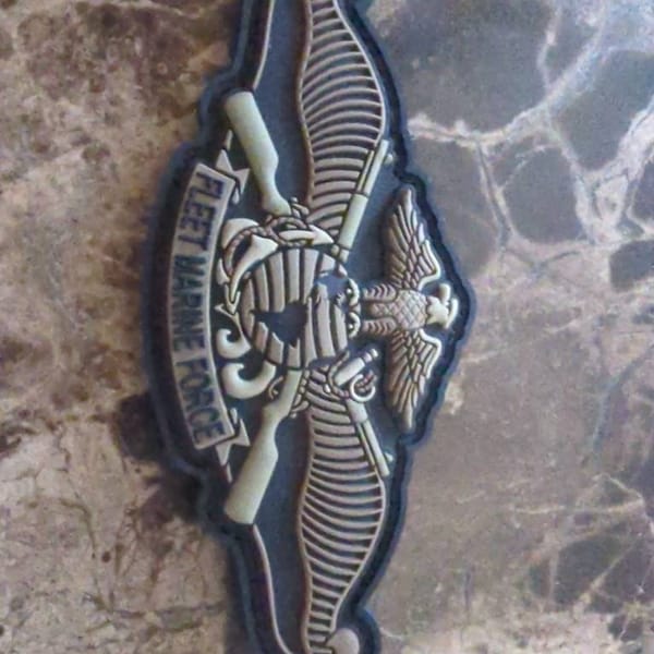 Fleet Marine Force (FMF) Corpsman Badge PVC Patch - Navy / Marine Corps ...