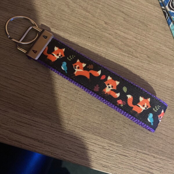 Fox Woodland Frolic Key Fob Wristlet! Foxes Keychain. Fall Harvest ...