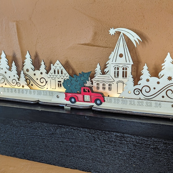 Advent Calendar Christmas Truck SVG Laser Cut Files for Glowforge ...