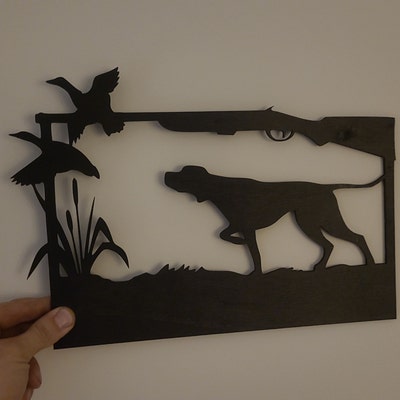 Hunter Silhouette Wall Clock Svg, Laser Cut, Svg, Dxf, Glowforge CNC ...