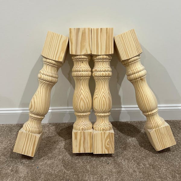 5 X 12 Coffee Table Leg Balustrade Hand Turned - Etsy