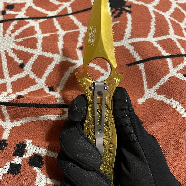 8.5 Black Military Tactical Cool Knife Spring Assisted Open Blade ...