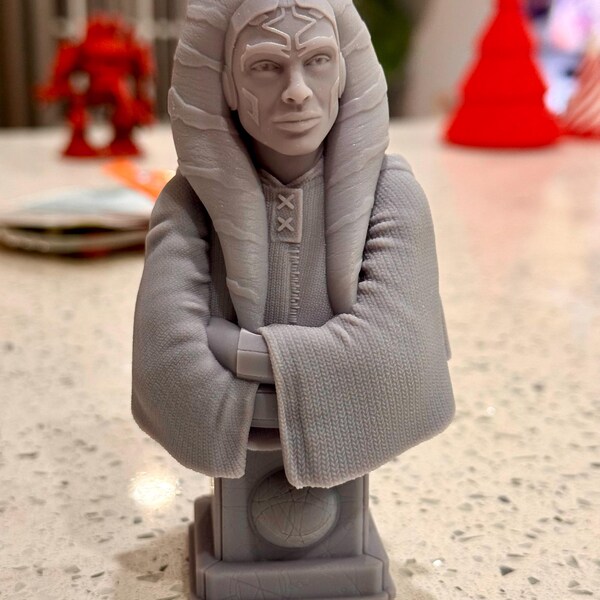 Ahsoka Bust pre Supported and Unsupported, Ahsoka Stl File 3D Printing ...