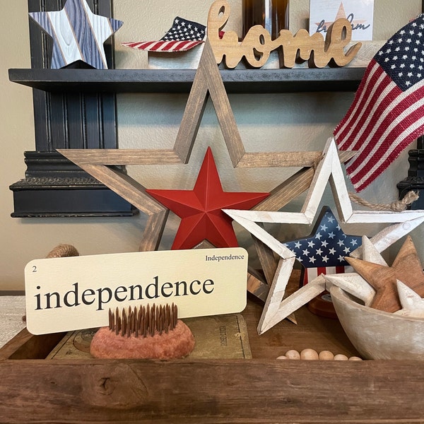 AMERICA Flash Cards LARGE Vintage Inspired Word Flashcard SET of 8 ...