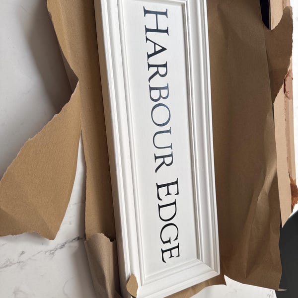 Custom Traditional House Name Sign: Farrow and Ball's Stiffkey Blue - Etsy