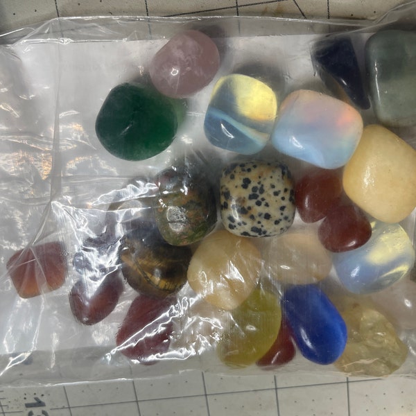 Premium One Pound Crystal Crystals Medium Tumbled Stones Beautiful Mix ...