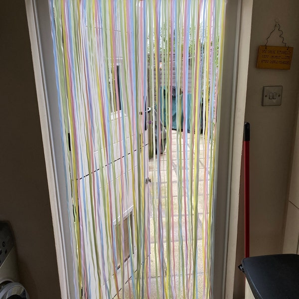 Ribbon Curtain /fly Curtain. Summer Poppies Design Made to Measure Door ...