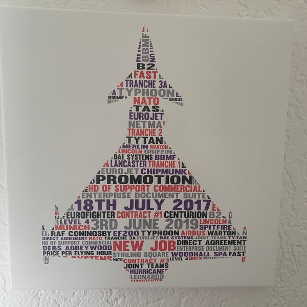 Personalised Plane Word Art Gift - Etsy