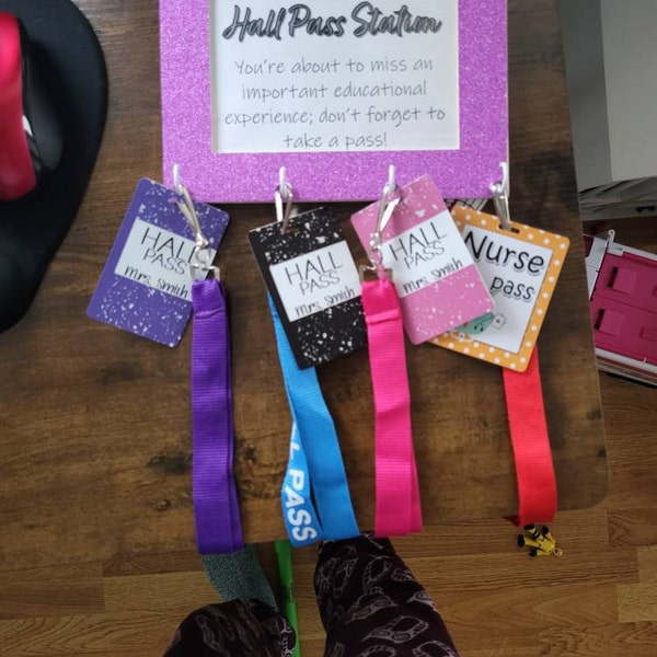 Acrylic Classroom Hall Passes - Etsy