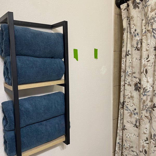 Bath Towel Storage, Towel Shelf Vertical, Bathroom Storage Shelf With ...