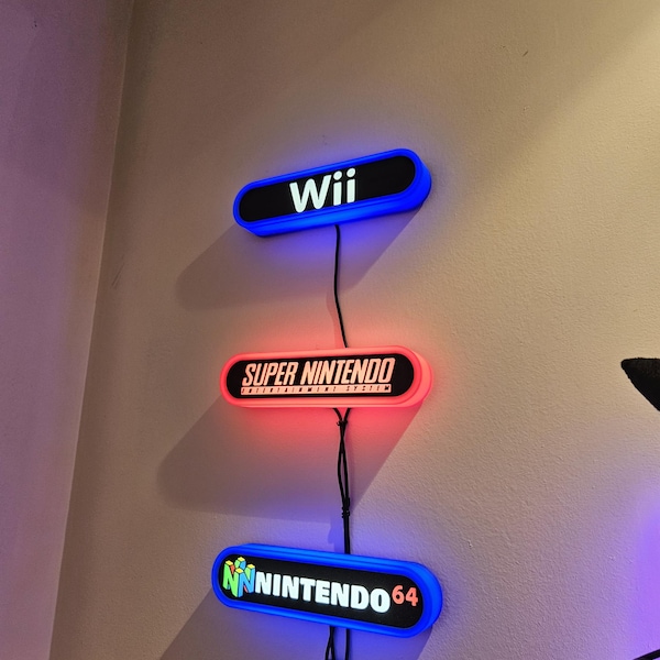 Nintendo Wii V2 3d Printed Led Sign - Etsy