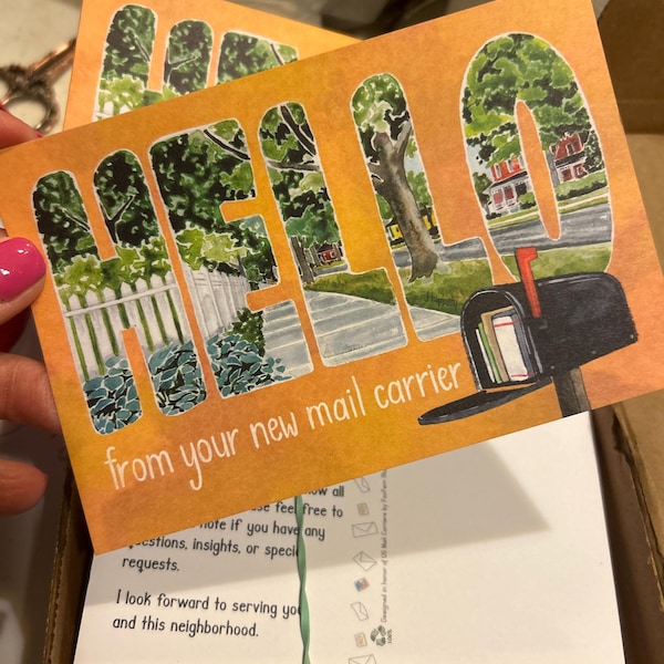 Goodbye - Postal Retirement Announcement - Lakeside Scene Mail Carrier ...