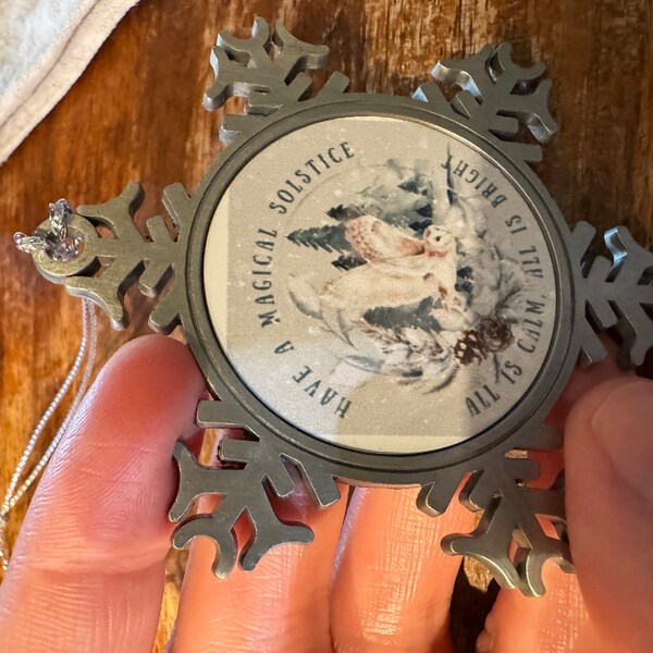 Winter Solstice Glass Ornament / Merry Solstice / Happy Winter / Yule ...