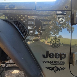 BIGFOOT USA Mountain Forest Vinyl Decal Sticker, American Bigfoot Decal ...