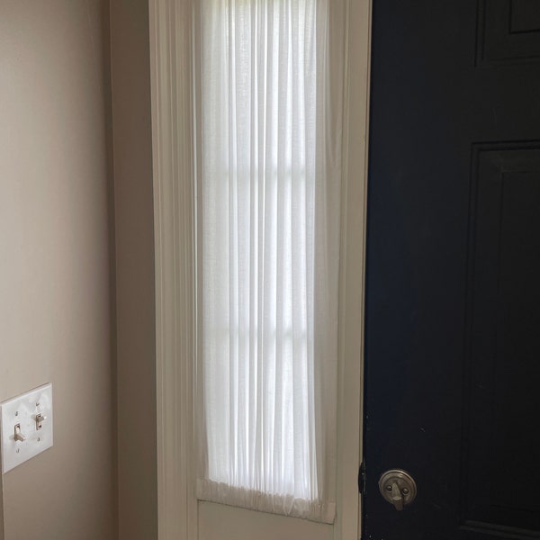 Cotton-polyester Sidelight Curtain Fits Sidelight Windows 6" - 12" Wide ...
