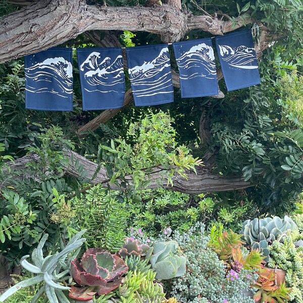 Mini Ocean Prayer Flags. Go With the Flow Set to Hang on Bike, Van, Car ...