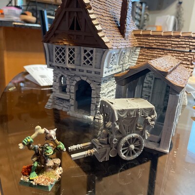Dnd Dwarven Tribute Statue Dwarf Wall Monument Tabletop Scatter Terrain ...