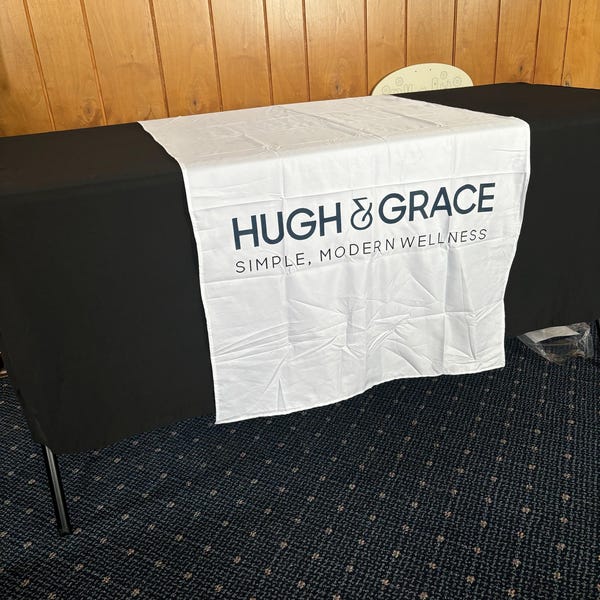 CUSTOM Table Cover Personalized Tablecloth With Your Logo Full Color Imprint for Trade Show ...