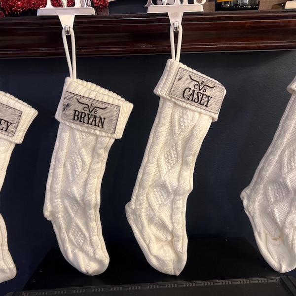 Cowhide Branded Christmas Stocking - Etsy