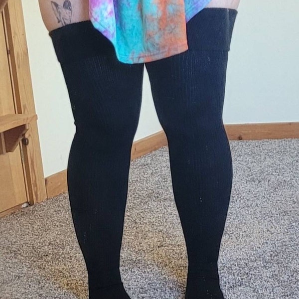 BUNDLE PLUS SIZE Thigh High Socks, Plus Size Knee High Socks, Plus Size ...