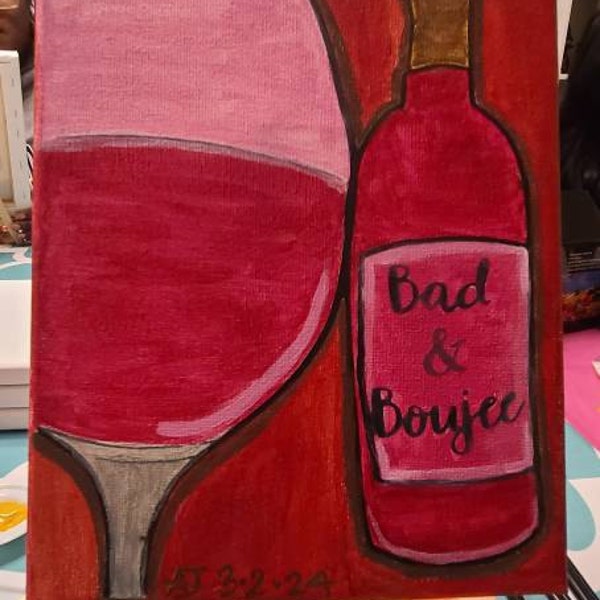 Pre Drawn Outline Canvas DIY Bad & Boujee/ Instant Download/ Svg/ DIY ...