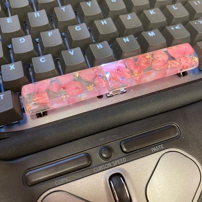 Pink Keycaps Set, Resin Keycap, Cute Keycaps, Spacebar Keycap, Artisan ...