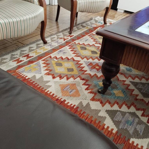 Vintage Baluchi Rug 3'8x6'5 Ft Geometric Area Rug, Afghan Handmade High ...
