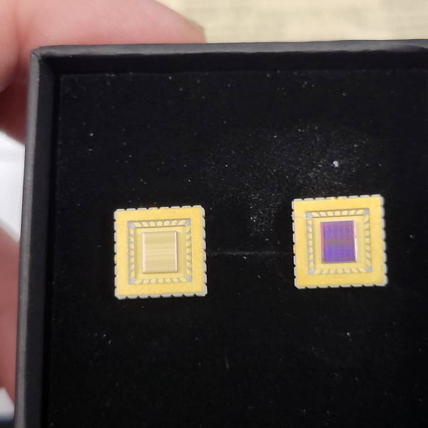 Long Pendant Necklace With IC Chip (recycled From IC Packaging and IC ...