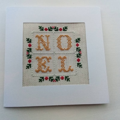 Christmas Card Handmade Machine Embroidered Extra Large Card - Etsy