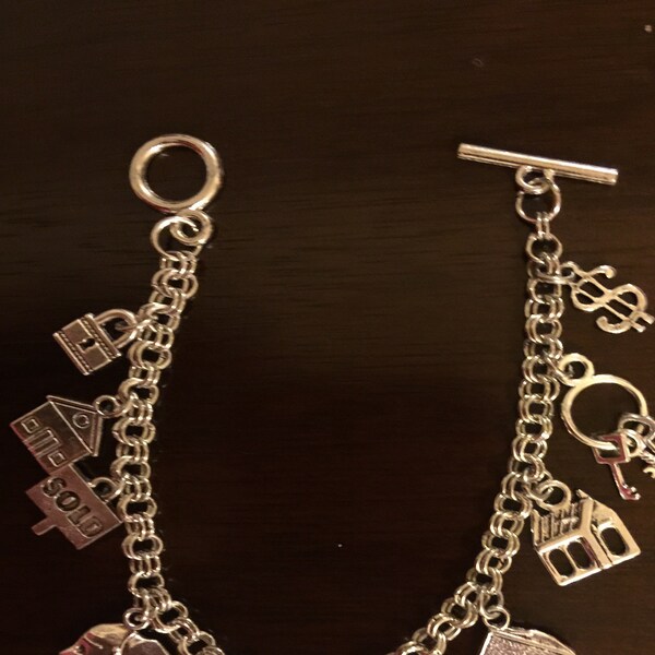 Realtor Bracelet, Realtor Charm Bracelet, Realtor Jewelry, Real Estate ...