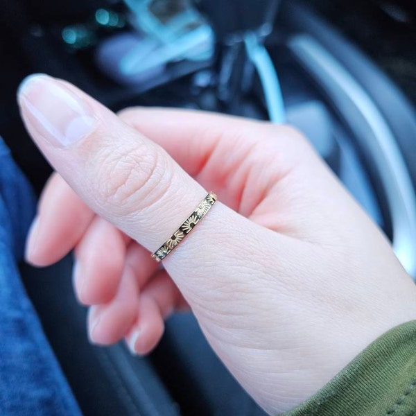 Fidget Gold Ring | Quran Jewelry | 18k Gold Plated Jewelry | Waterproof ...