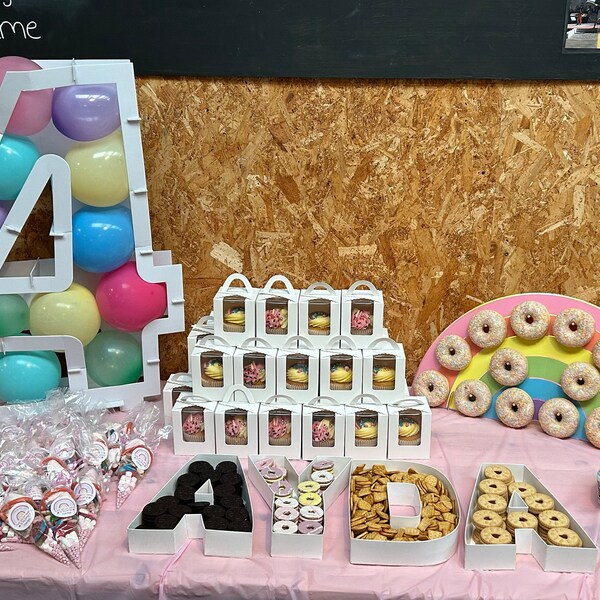 Fillable Letter/ Number Boxes With Lid 28cm/11 Charcuterie Fruit Tray ...