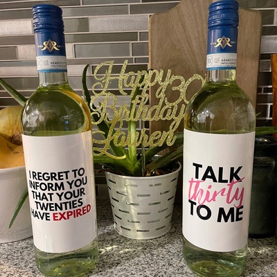 20's Are Expired, 30th Birthday Wine Label, 30th Birthday Decorations ...