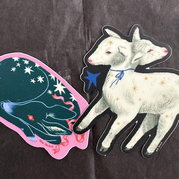 Two-headed Lamb Vinyl Sticker - Etsy