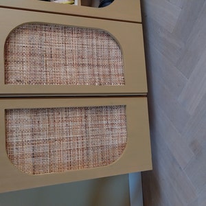 Rhombic Pattern Natural Cane Sheet Rattan Closed Weave Cane Webbing ...