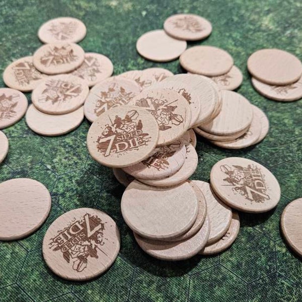 Personalized 1.5" Wood Tokens | 1 or 2-sided | Engraved With Your Own ...