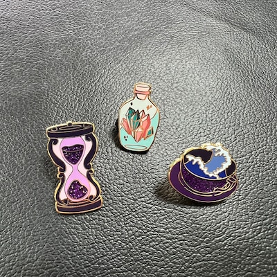Enamel Pins Healing Crystal Bottle Mystic Quartz Enamel Pin - Etsy
