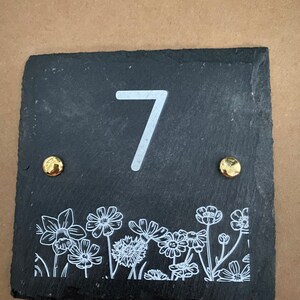 Rustic Slate Door Number Slate Gate Sign Plaque Stone Home | Etsy