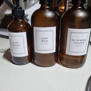 White Minimalist Laundry Labels Washing Powder Scent Boosters Home ...