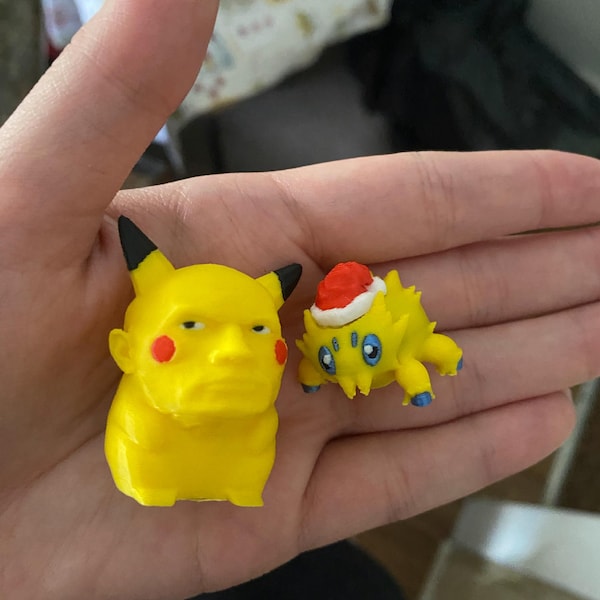 The "rockachu" Pikachu X the Rock 3D Printed Figure - Etsy