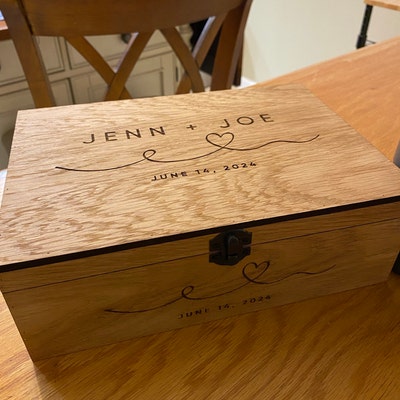 Custom Memory Keepsake Wooden Love Box With Personalization Wedding ...