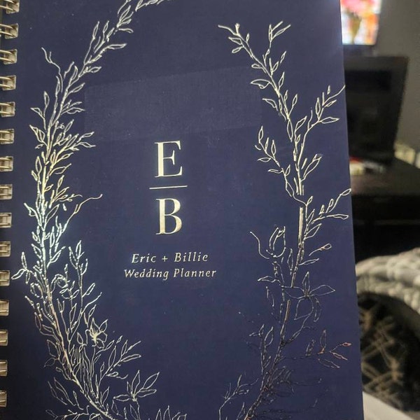 Floral Wedding Planner Book / Beige Custom Wedding Planner / Real Gold ...
