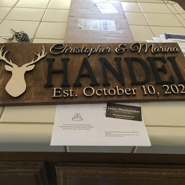 Personalized Cabin Sign Custom Wood Sign Rustic Cabin Decor ...