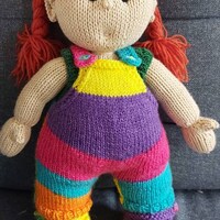 Dolly Dress up Pdf Knitting Pattern Download - Knitted Flat - Written ...